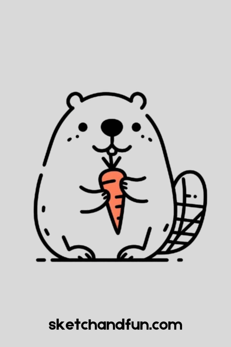 33+ Easy Cute Beaver Drawing Ideas - Sketch and Fun
