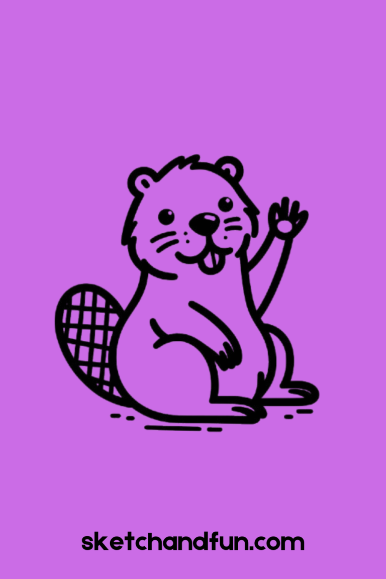 33+ Easy Cute Beaver Drawing Ideas - Sketch and Fun