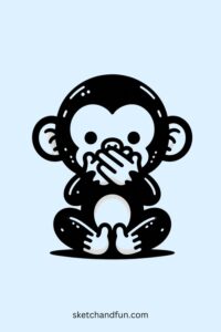 36+ Easy Cute Chimpanzee Drawing Ideas - Sketch and Fun