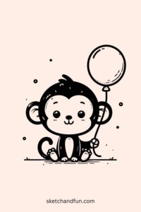 36+ Easy Cute Chimpanzee Drawing Ideas - Sketch and Fun
