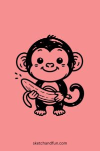 36+ Easy Cute Chimpanzee Drawing Ideas - Sketch and Fun