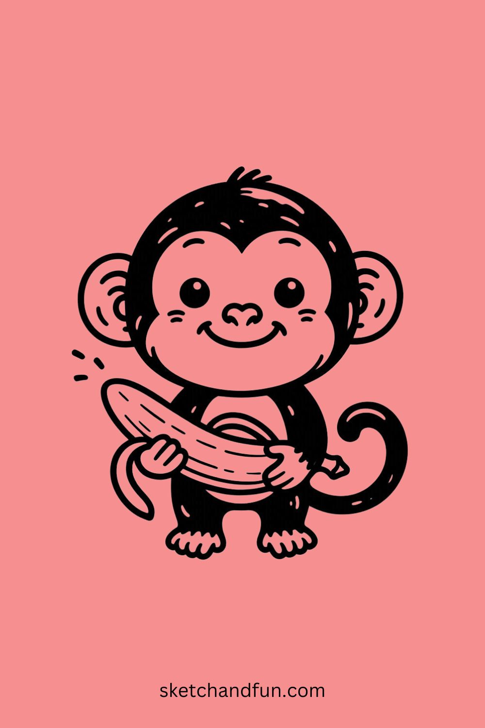 36+ Easy Cute Chimpanzee Drawing Ideas - Sketch and Fun