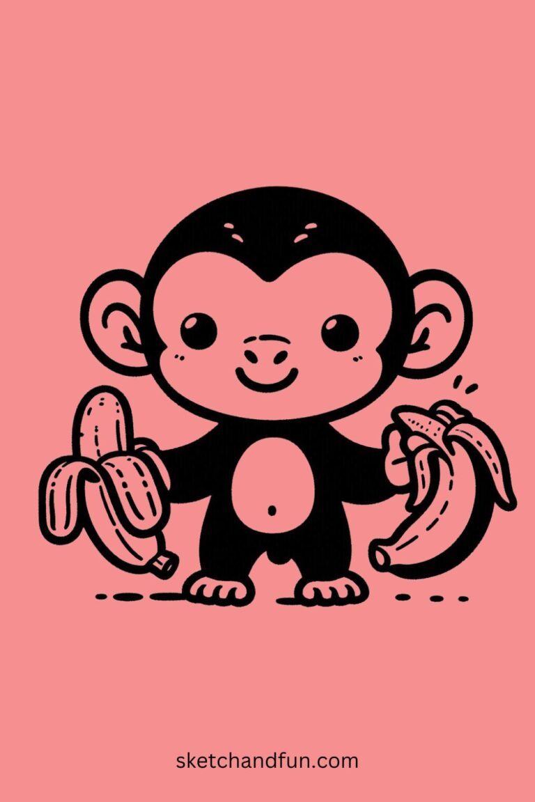 36+ Easy Cute Chimpanzee Drawing Ideas - Sketch and Fun