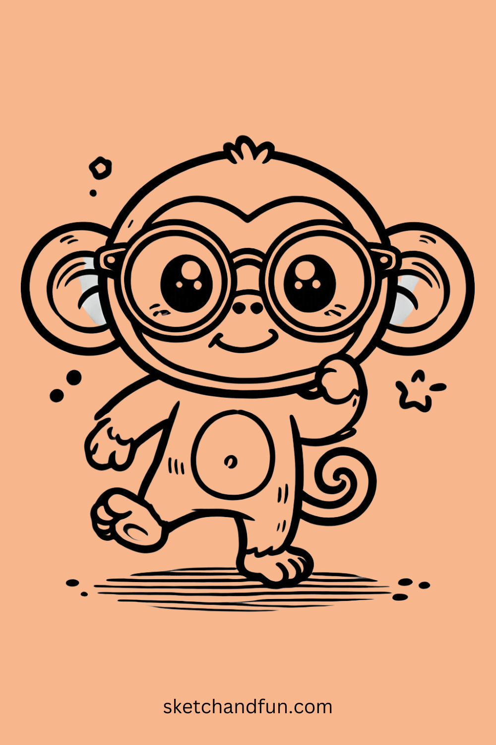 36+ Easy Cute Chimpanzee Drawing Ideas - Sketch and Fun