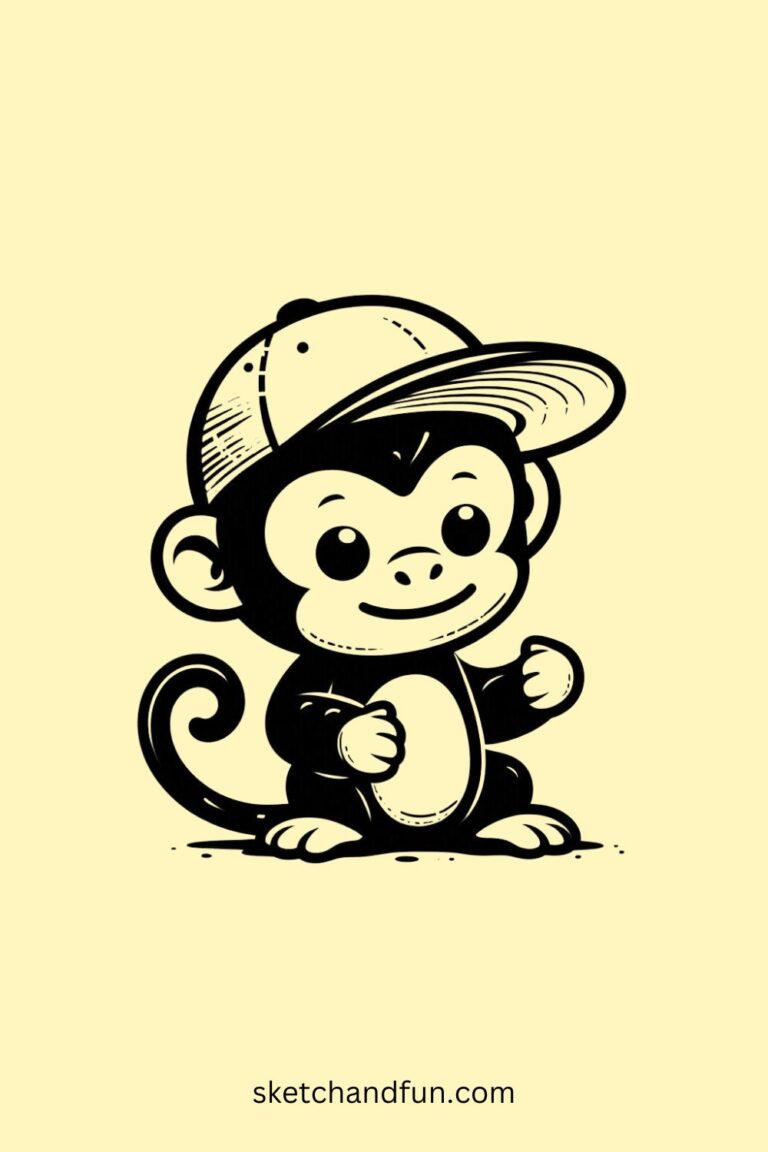 36+ Easy Cute Chimpanzee Drawing Ideas - Sketch and Fun