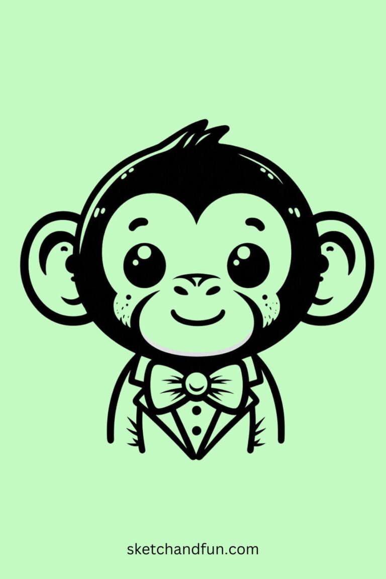 36+ Easy Cute Chimpanzee Drawing Ideas - Sketch and Fun