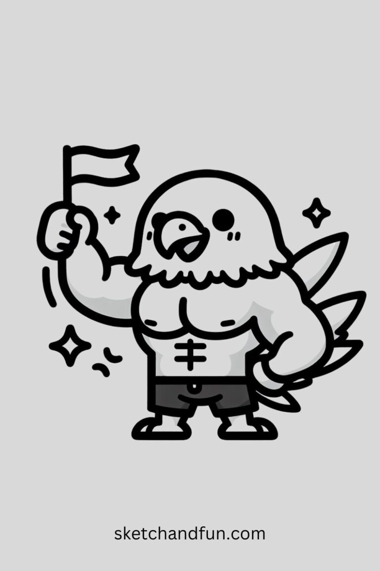 25+ Cute Buff Eagle Drawing Easy Ideas - Sketch and Fun