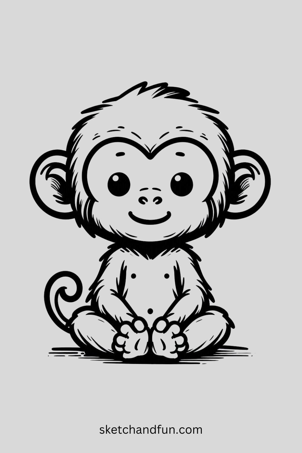 36+ Easy Cute Chimpanzee Drawing Ideas - Sketch and Fun