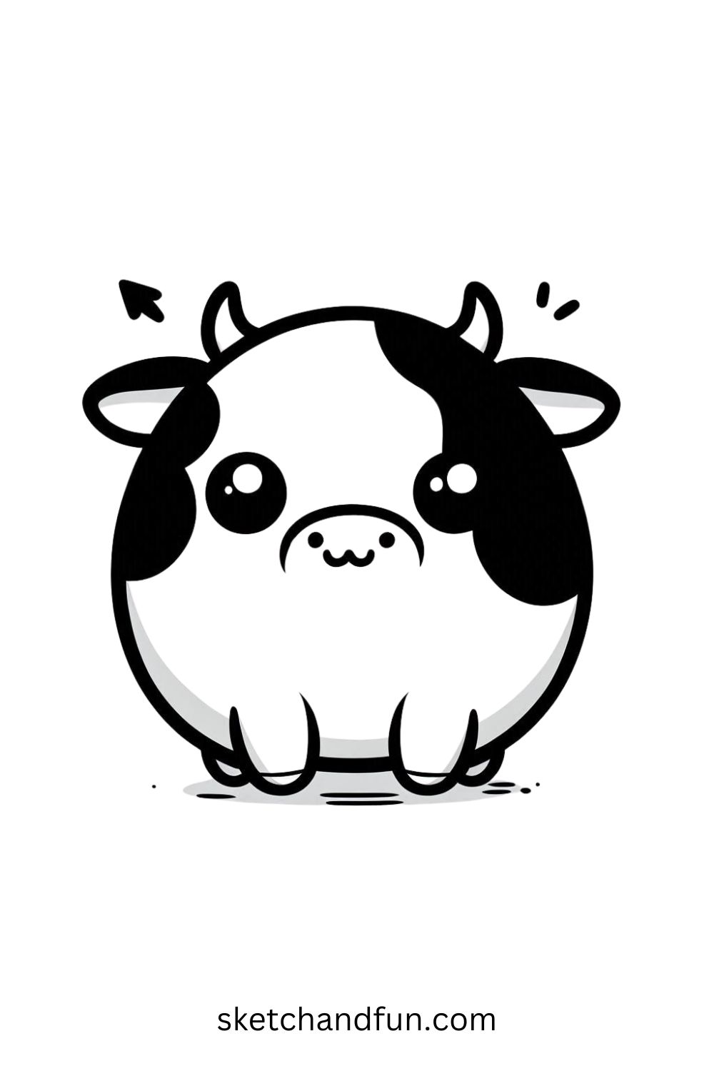 45+ Easy Cute Cow Drawing Ideas - Sketch and Fun