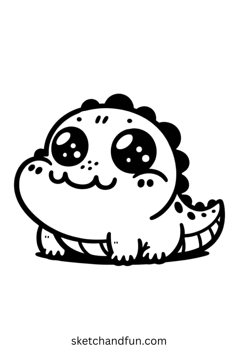 40+ Easy Cute Alligator Drawing Ideas - Sketch and Fun