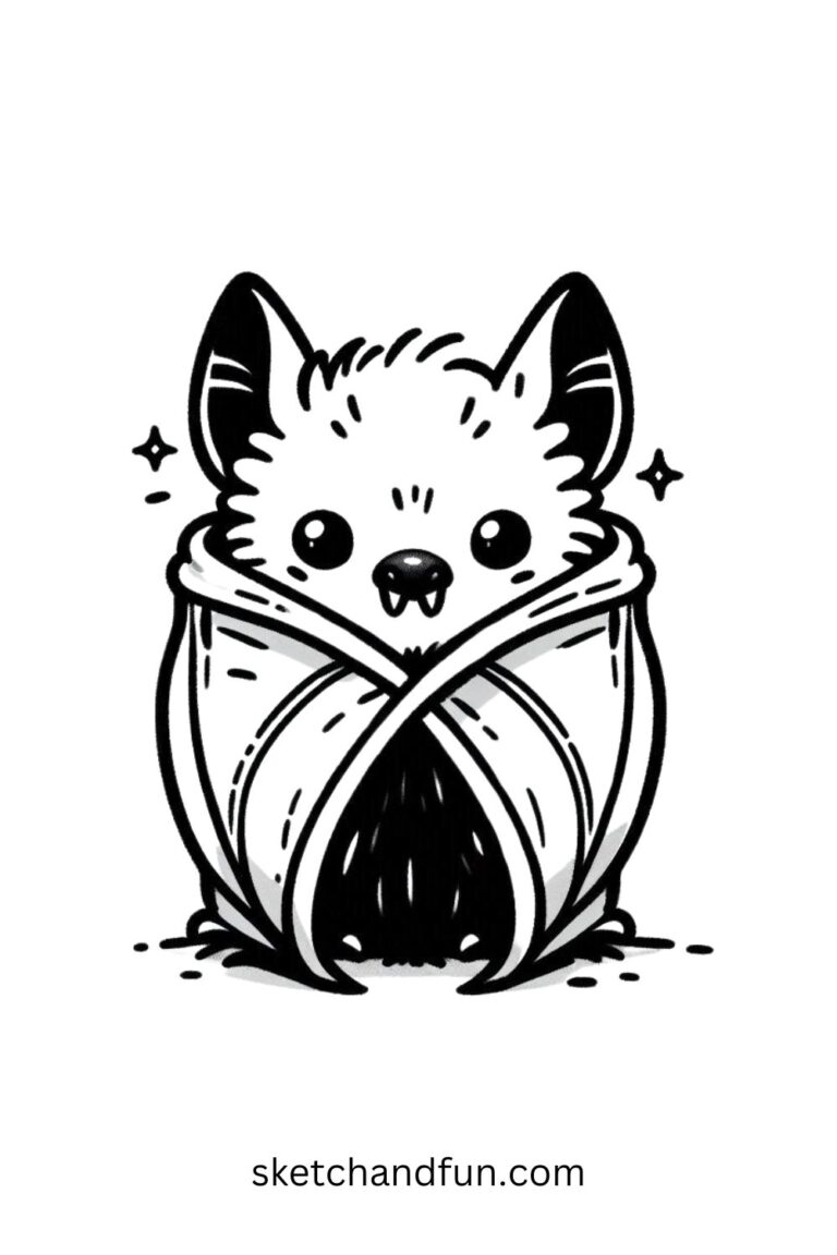 39+ Easy Cute Bat Drawing Ideas - Sketch and Fun