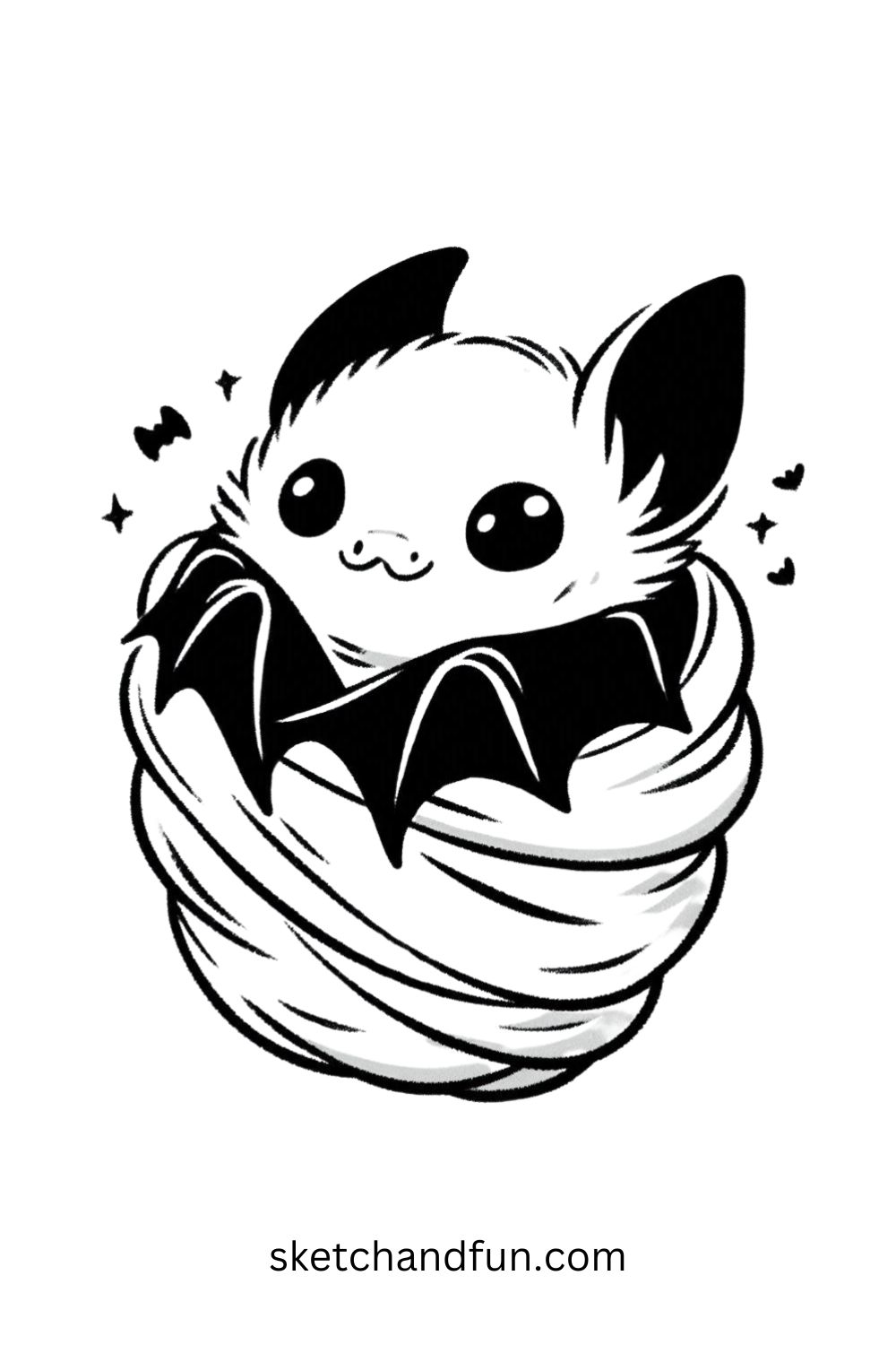 39+ Easy Cute Bat Drawing Ideas - Sketch and Fun