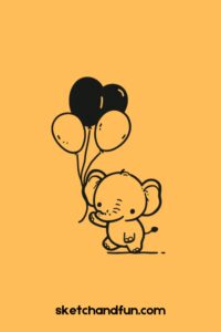 35+ Easy Cute Elephant Drawing Ideas - Sketch and Fun
