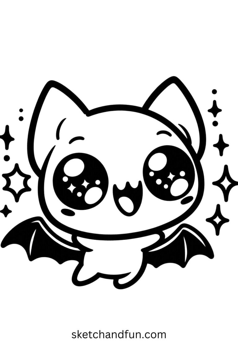 39+ Easy Cute Bat Drawing Ideas - Sketch and Fun