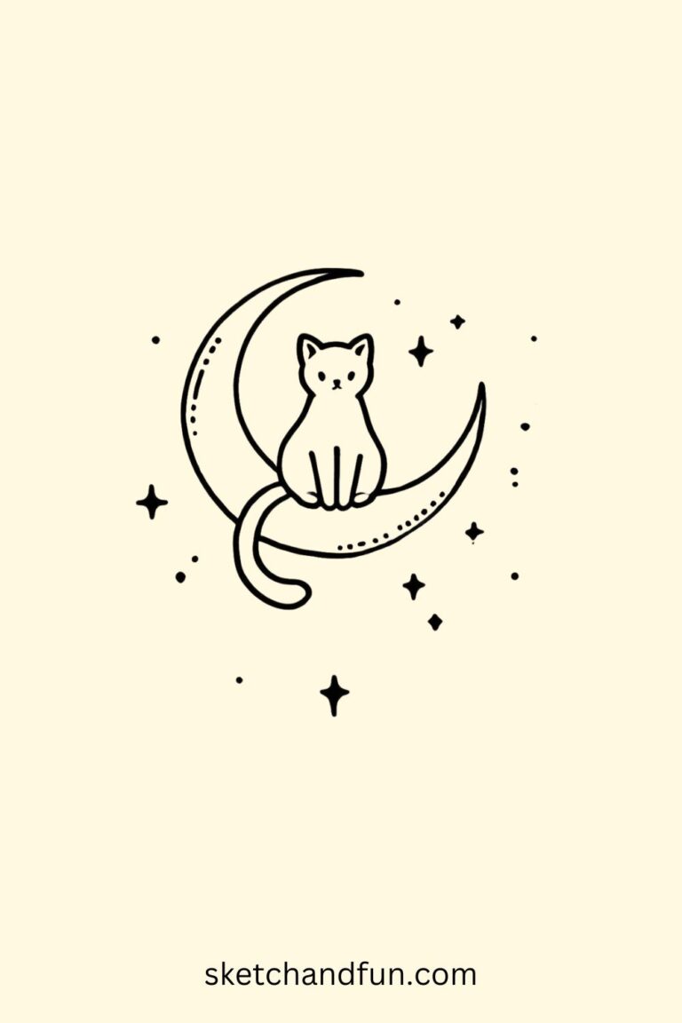 54+ Easy Cute Cat Drawing Ideas - Sketch and Fun