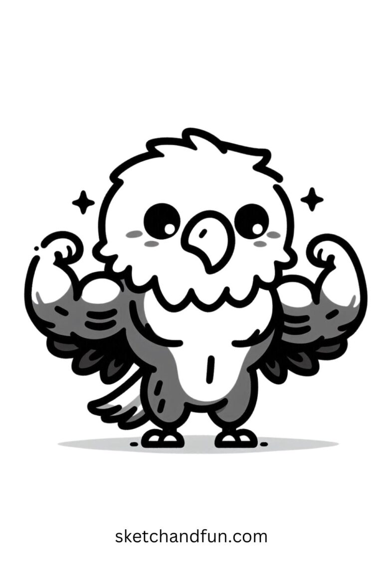 25+ Cute Buff Eagle Drawing Easy Ideas - Sketch and Fun
