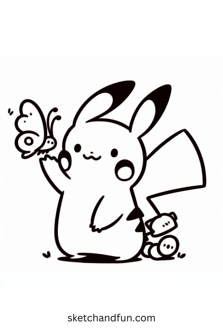 25+ Easy Cute Pikachu Drawing Ideas - Sketch and Fun