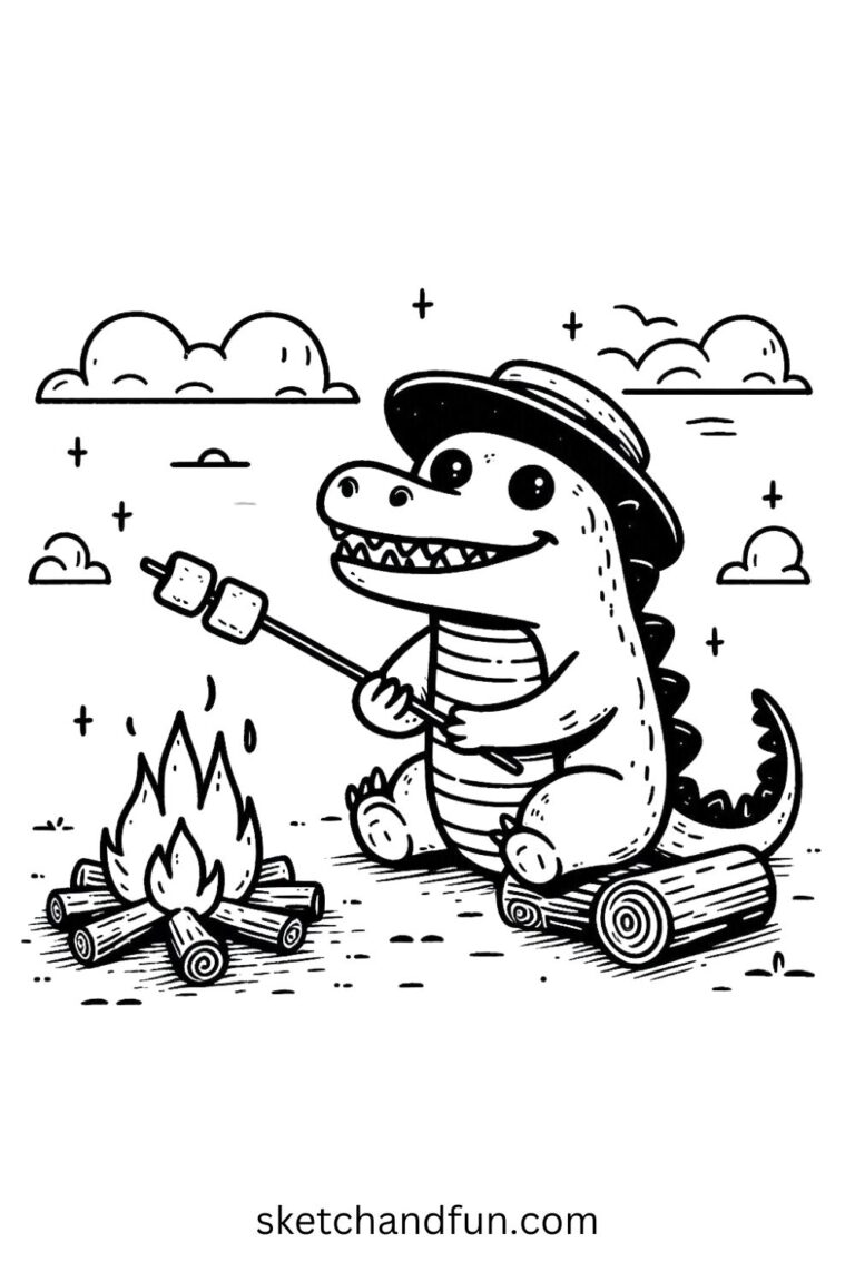 40+ Easy Cute Alligator Drawing Ideas - Sketch and Fun