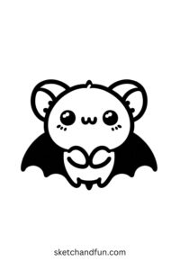 39+ Easy Cute Bat Drawing Ideas - Sketch and Fun