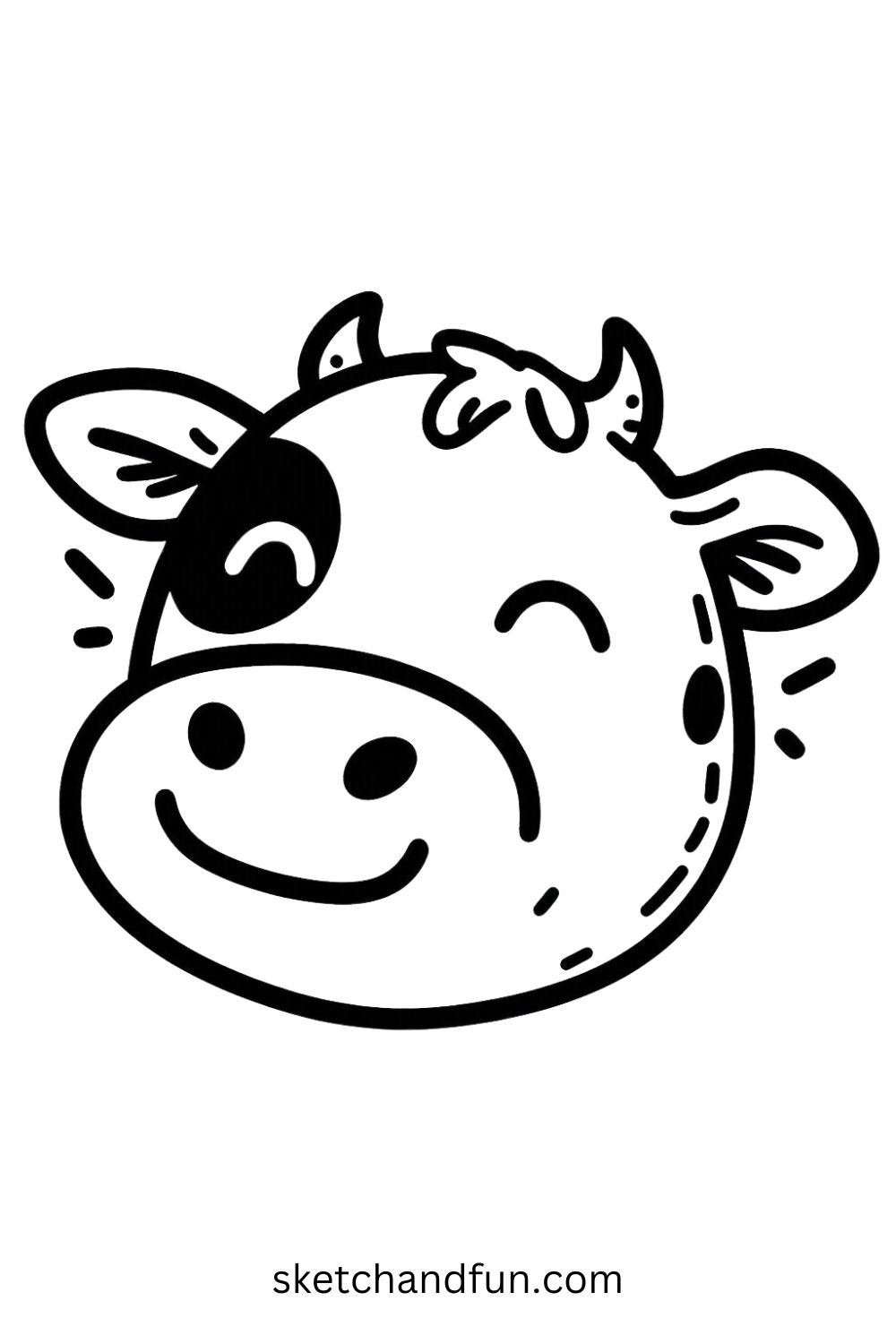45+ Easy Cute Cow Drawing Ideas - Sketch and Fun