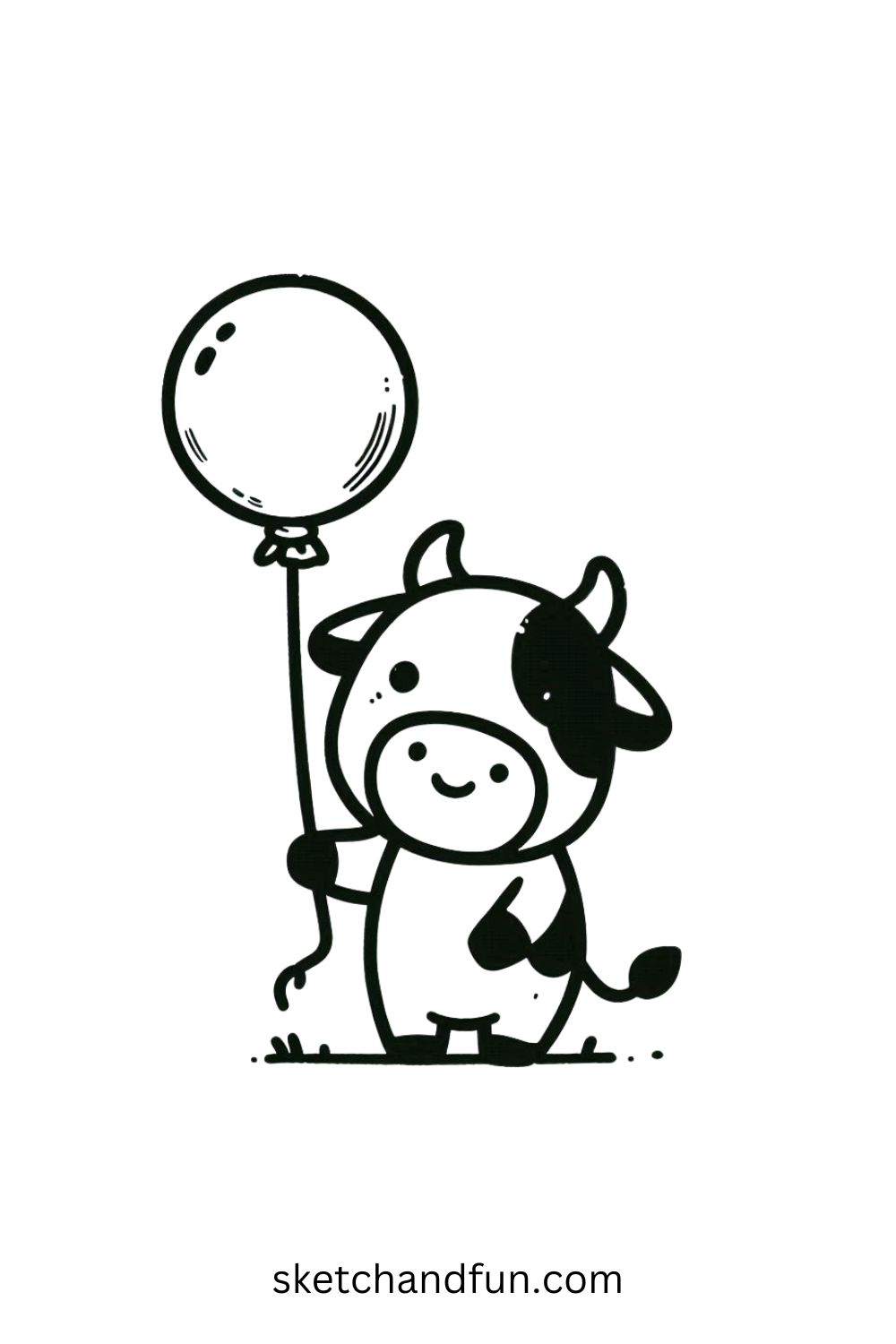 45+ Easy Cute Cow Drawing Ideas - Sketch and Fun