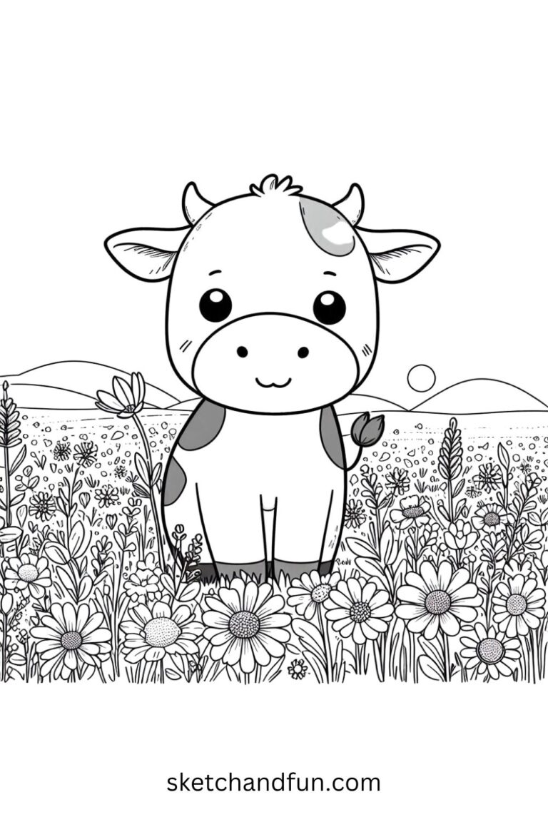 45+ Easy Cute Cow Drawing Ideas - Sketch and Fun