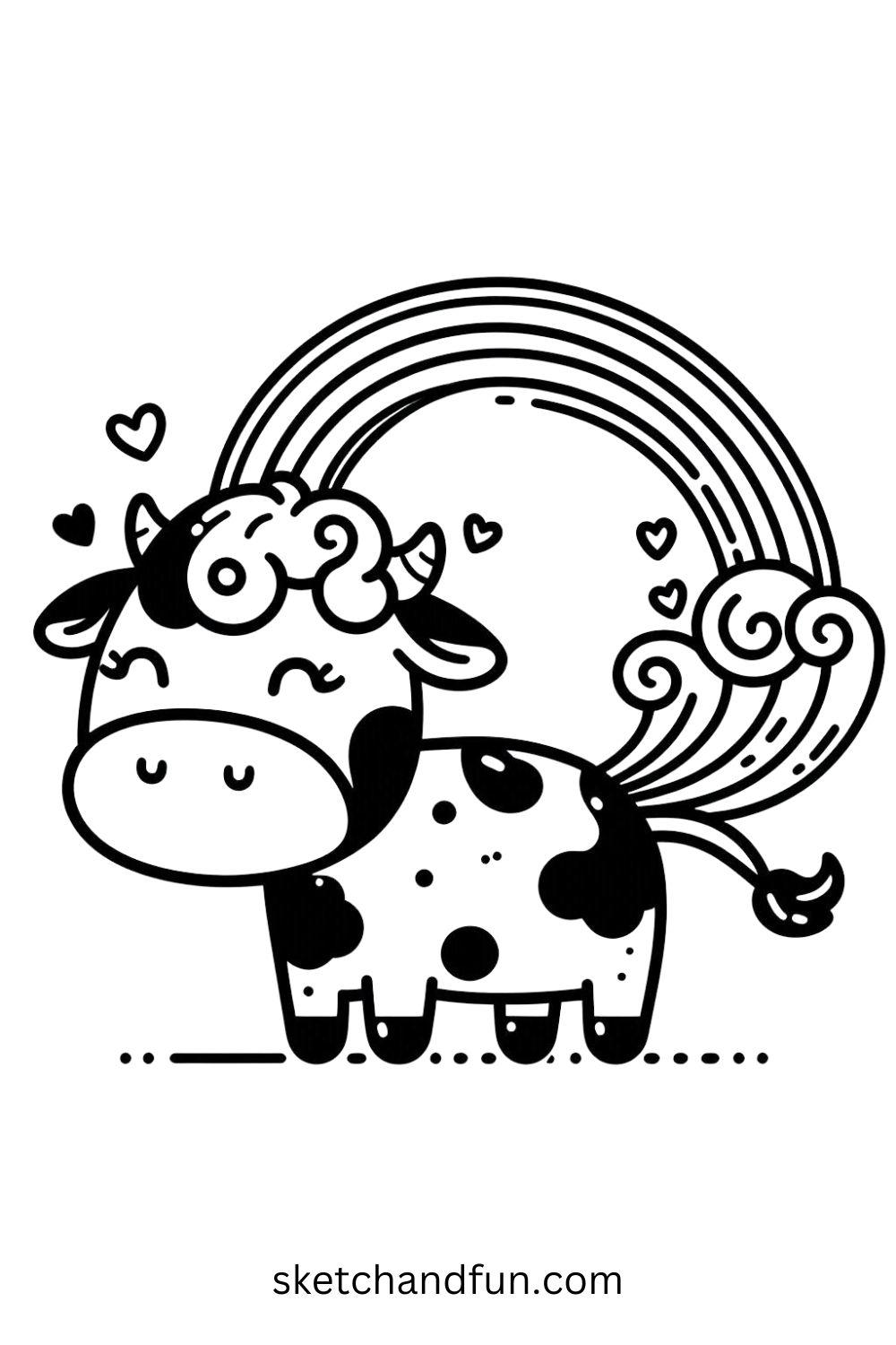 45+ Easy Cute Cow Drawing Ideas - Sketch and Fun