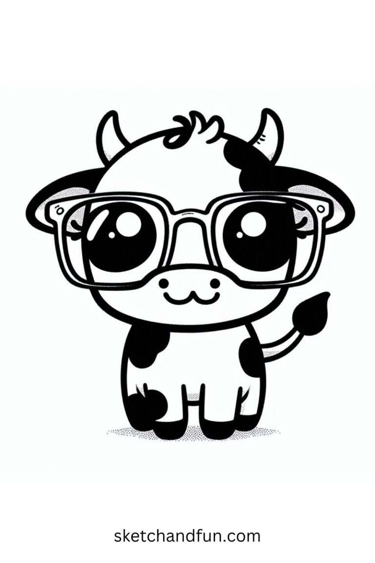 45+ Easy Cute Cow Drawing Ideas - Sketch and Fun