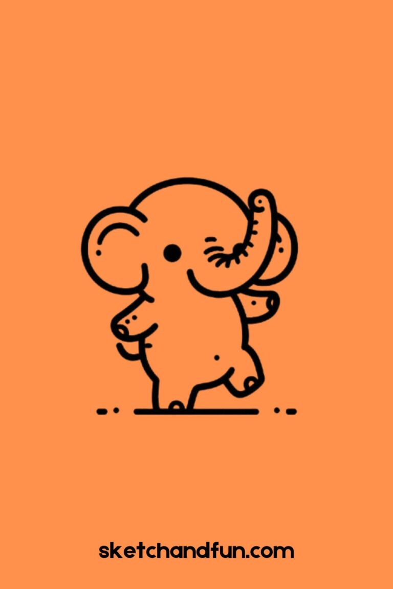35+ Easy Cute Elephant Drawing Ideas - Sketch and Fun