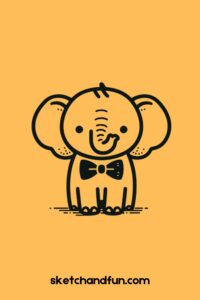 35+ Easy Cute Elephant Drawing Ideas - Sketch and Fun