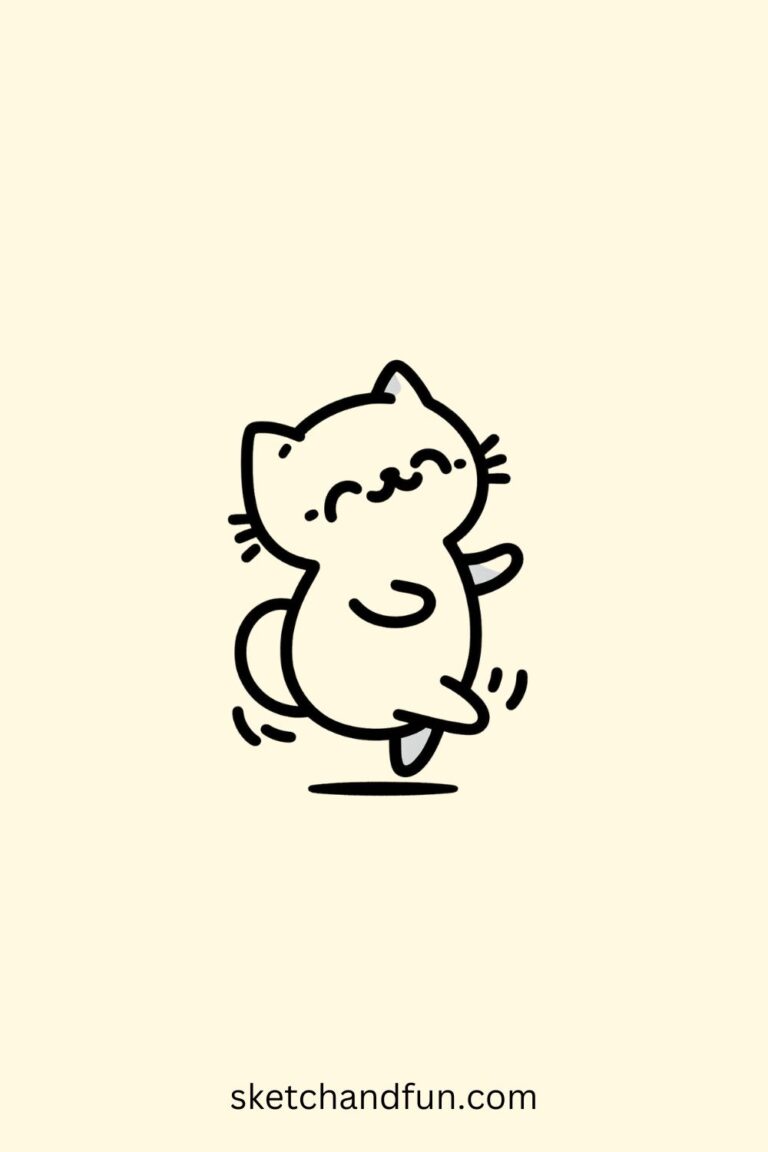 54+ Easy Cute Cat Drawing Ideas - Sketch and Fun