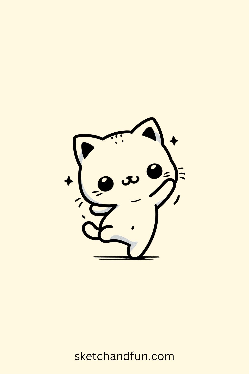 54+ Easy Cute Cat Drawing Ideas - Sketch and Fun