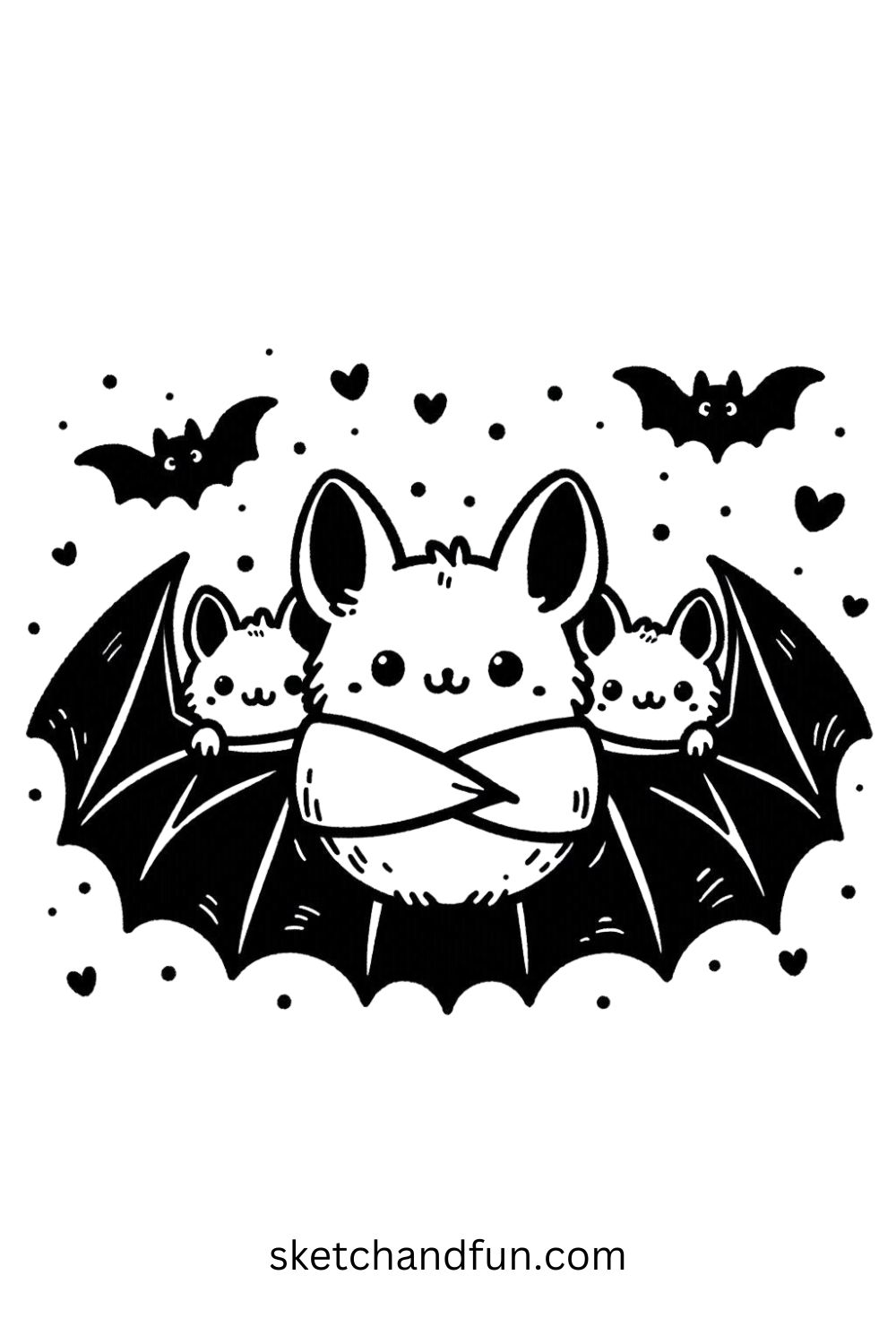 39+ Easy Cute Bat Drawing Ideas - Sketch and Fun