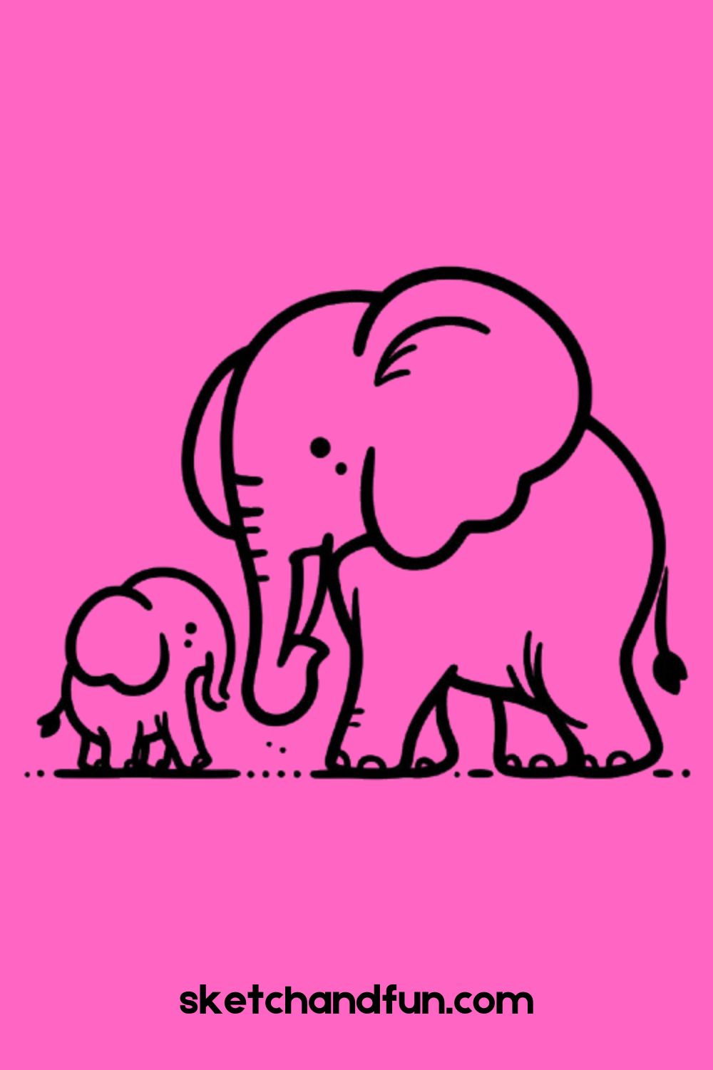 35+ Easy Cute Elephant Drawing Ideas - Sketch and Fun