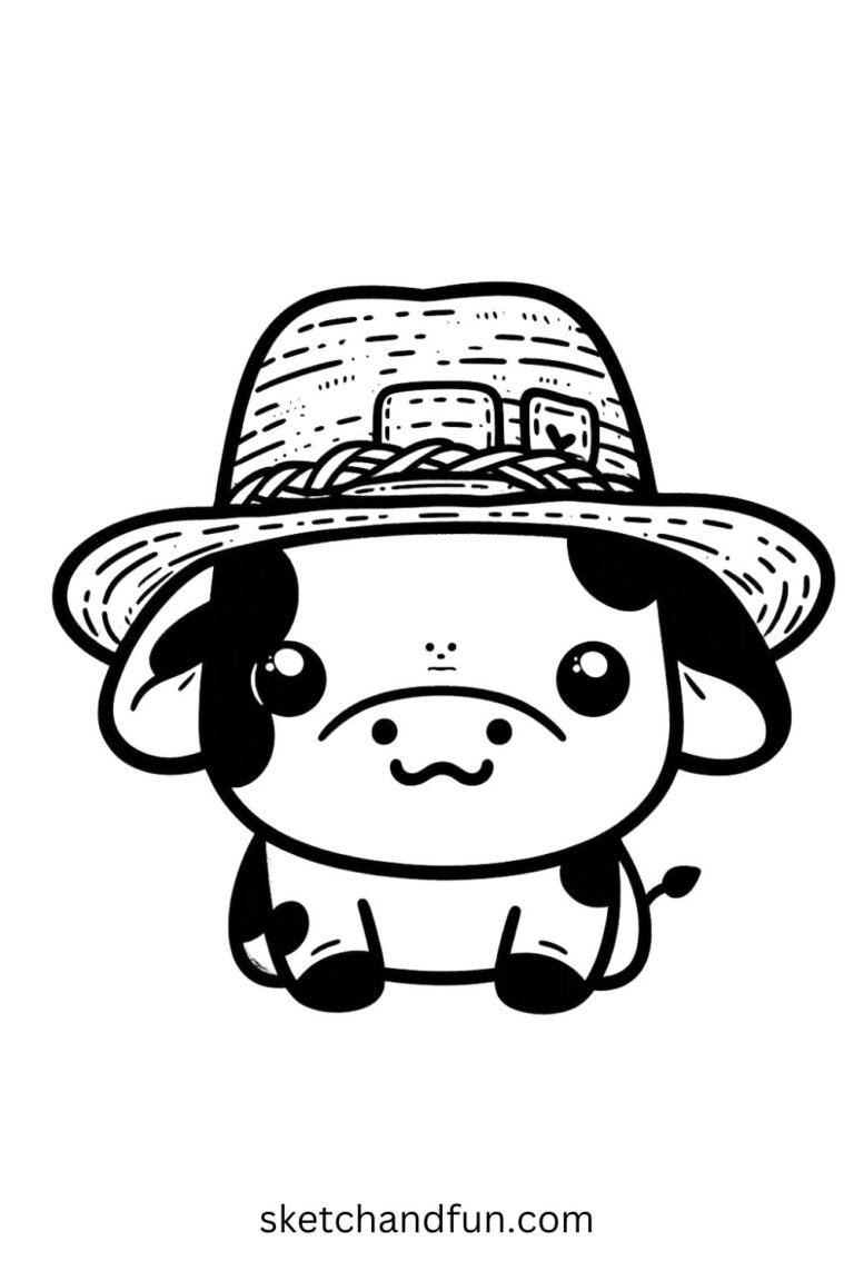 45+ Easy Cute Cow Drawing Ideas - Sketch and Fun