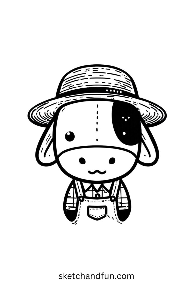 45+ Easy Cute Cow Drawing Ideas - Sketch and Fun
