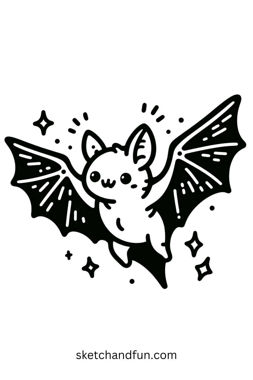 39+ Easy Cute Bat Drawing Ideas - Sketch and Fun