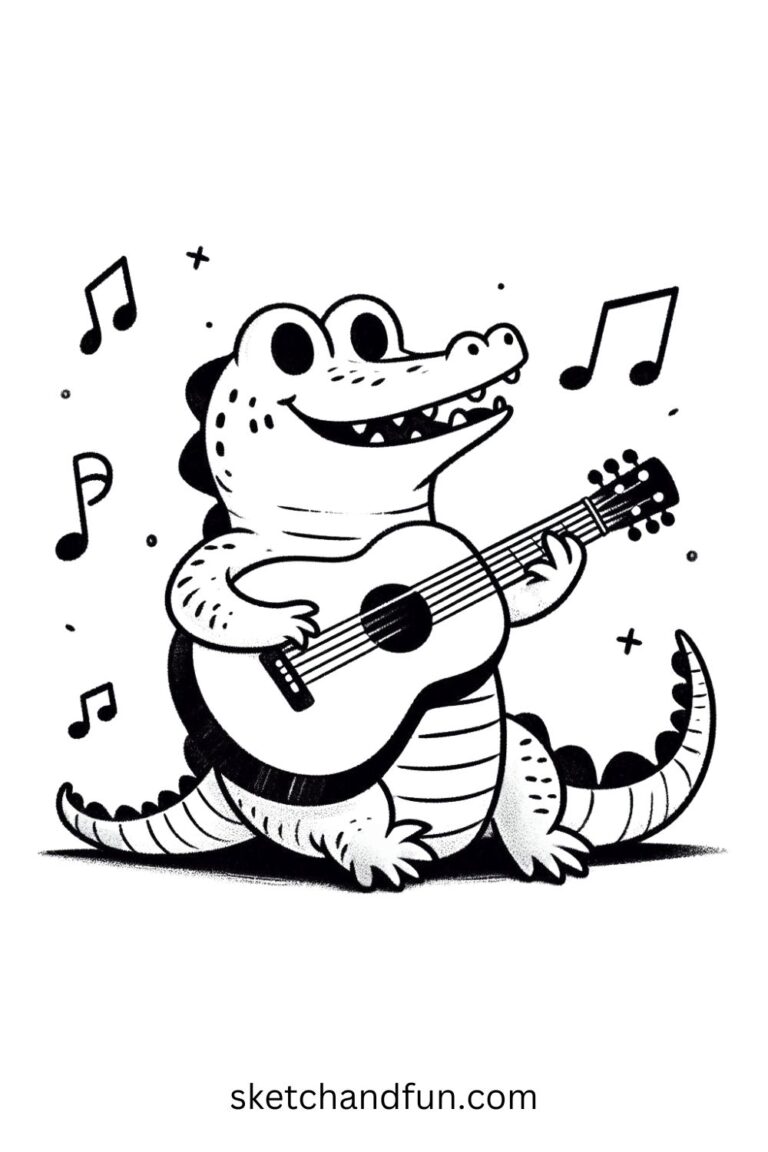 40+ Easy Cute Alligator Drawing Ideas - Sketch and Fun