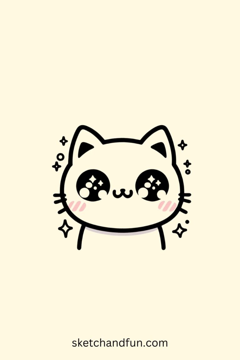 54+ Easy Cute Cat Drawing Ideas - Sketch and Fun