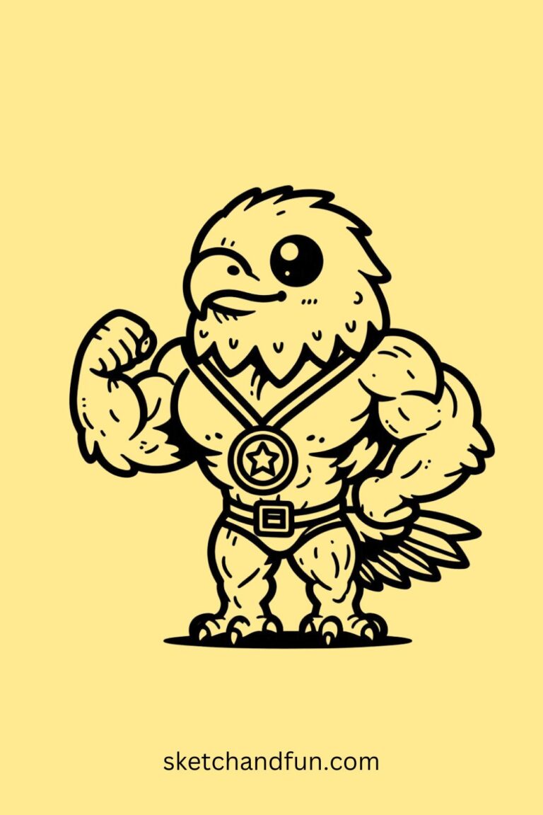 25+ Cute Buff Eagle Drawing Easy Ideas - Sketch and Fun