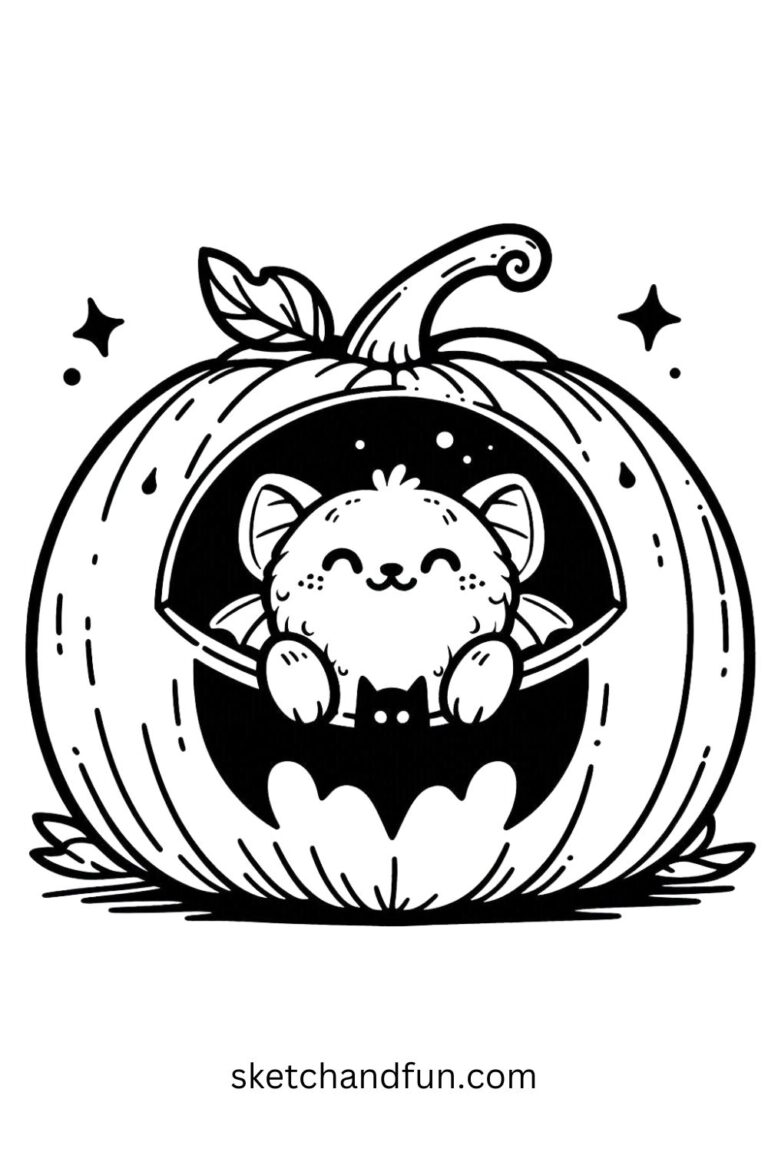 39+ Easy Cute Bat Drawing Ideas - Sketch and Fun