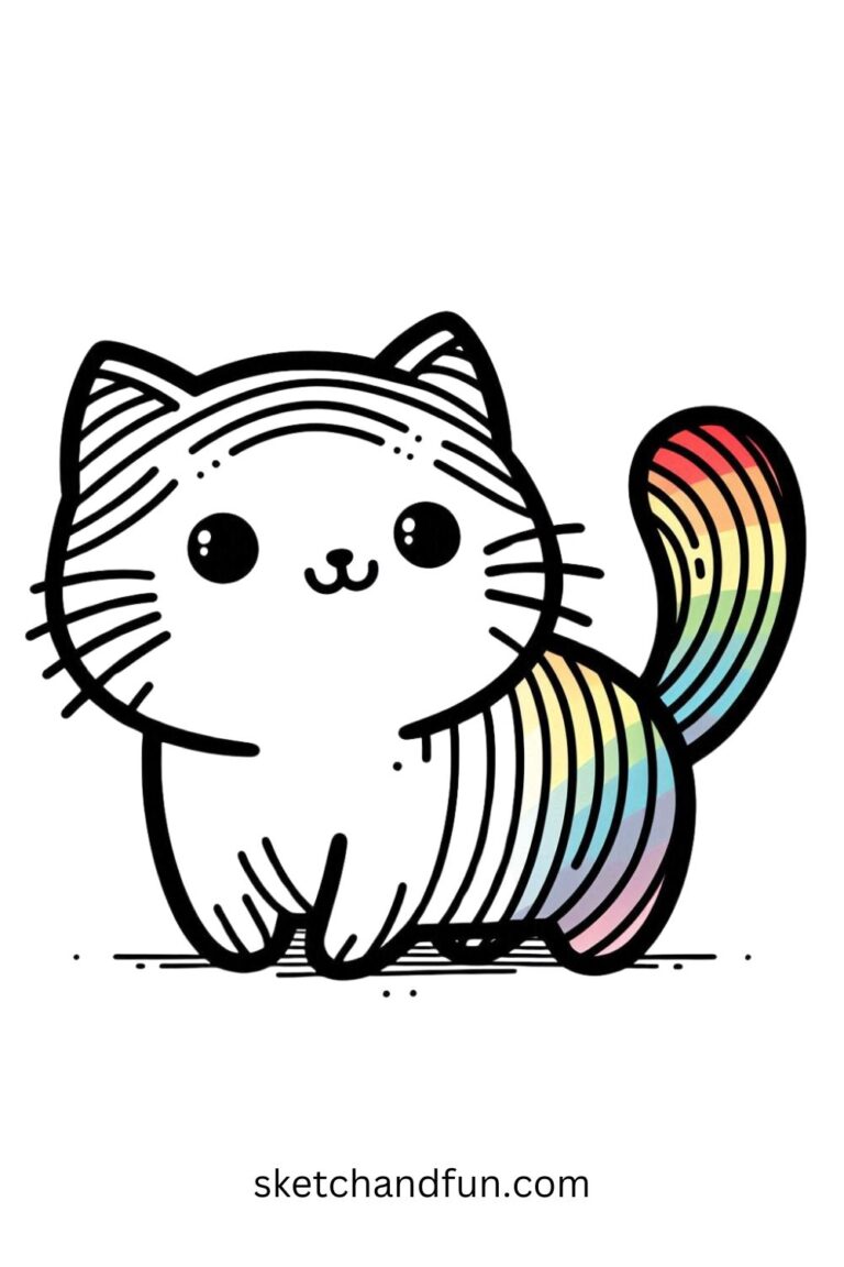 54+ Easy Cute Cat Drawing Ideas - Sketch and Fun