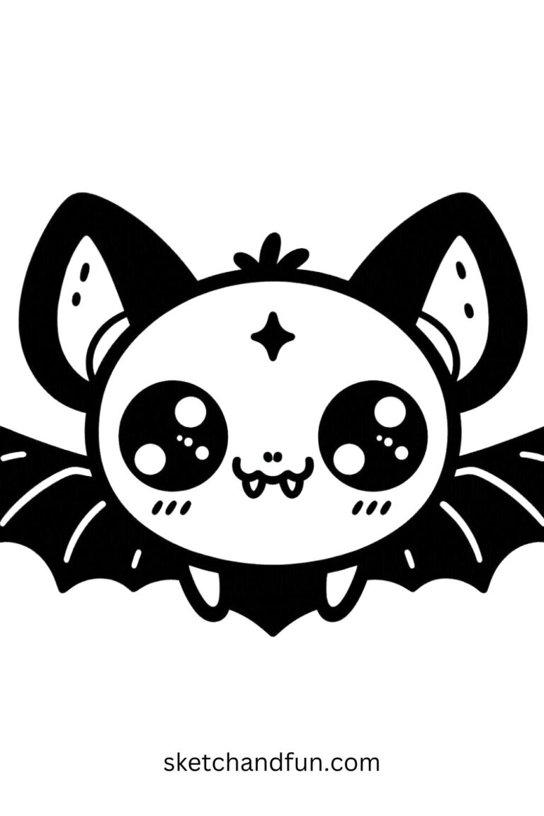 39+ Easy Cute Bat Drawing Ideas - Sketch and Fun