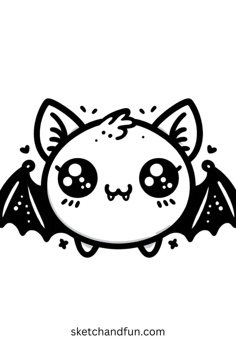39+ Easy Cute Bat Drawing Ideas - Sketch and Fun