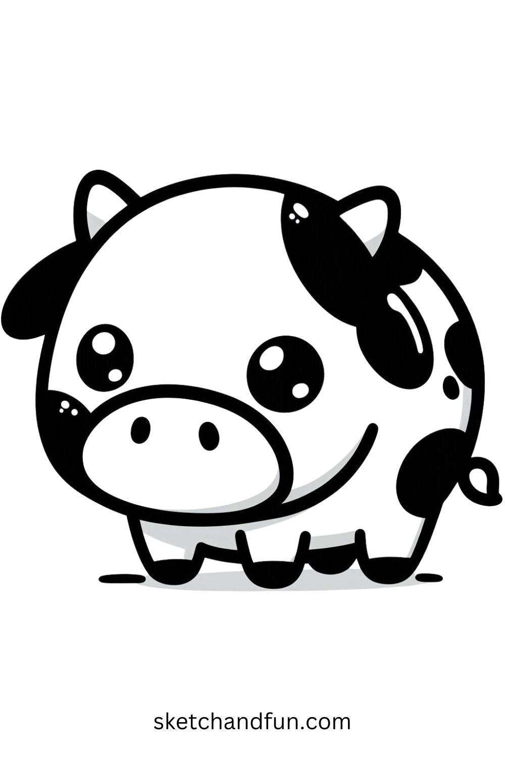 45+ Easy Cute Cow Drawing Ideas - Sketch and Fun