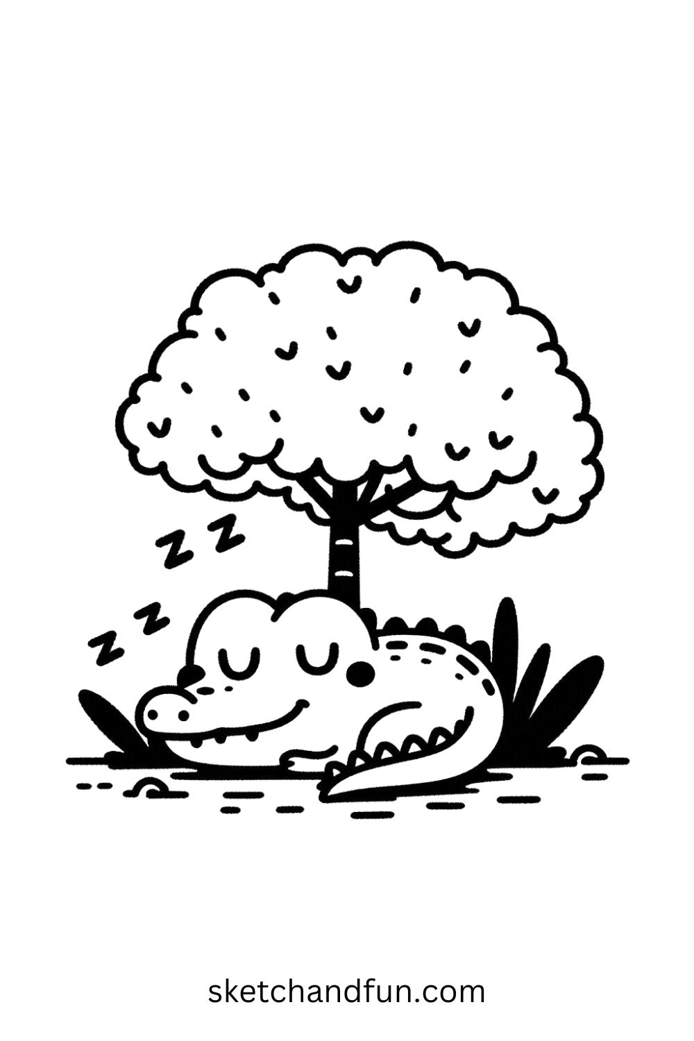 40+ Easy Cute Alligator Drawing Ideas - Sketch and Fun