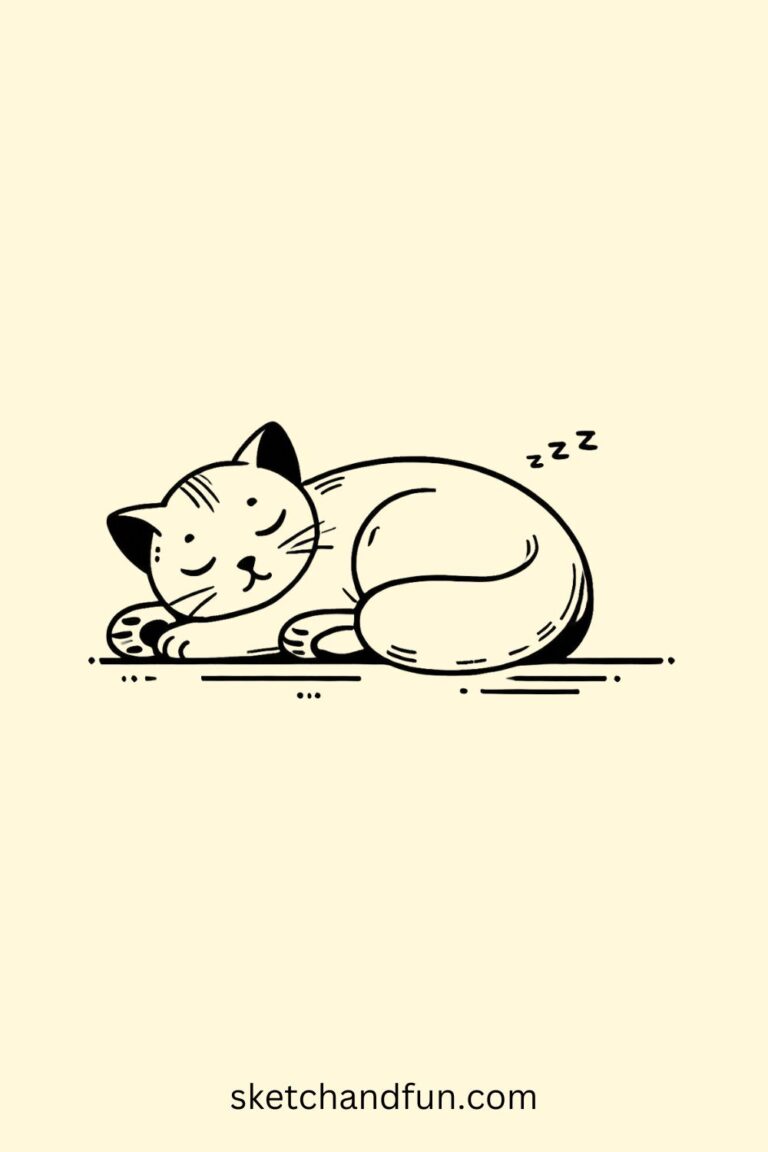 54+ Easy Cute Cat Drawing Ideas - Sketch and Fun