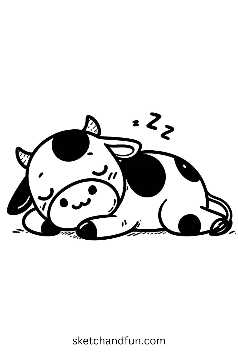 45+ Easy Cute Cow Drawing Ideas - Sketch and Fun