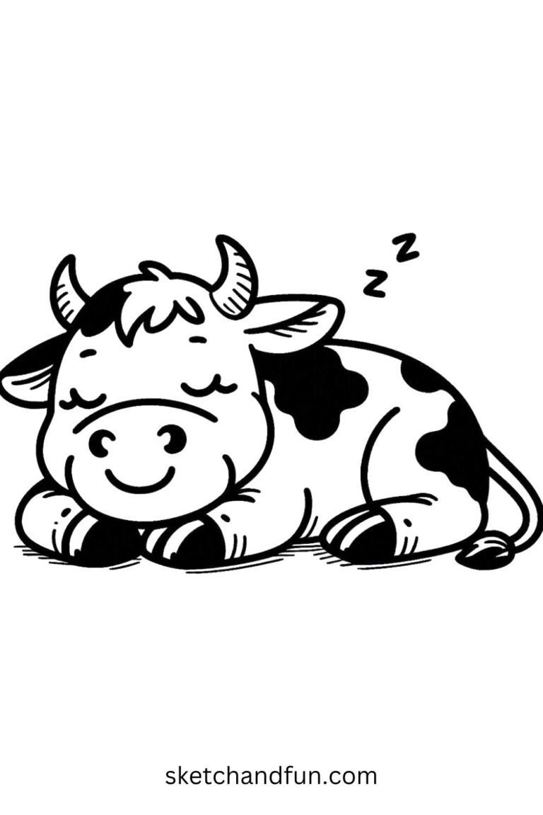 45+ Easy Cute Cow Drawing Ideas - Sketch and Fun