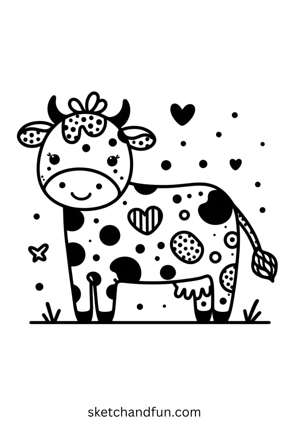 45+ Easy Cute Cow Drawing Ideas - Sketch and Fun